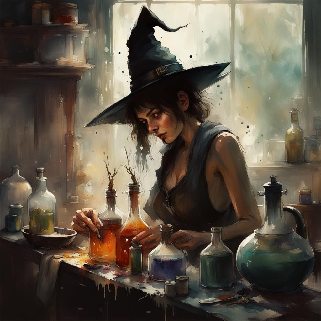 Brewing Potions - AI Generated Artwork - NightCafe Creator