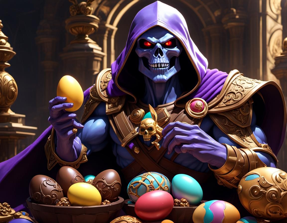 Skeletor after Easter egg hunt, Masters of the Universe, MOTU - AI ...