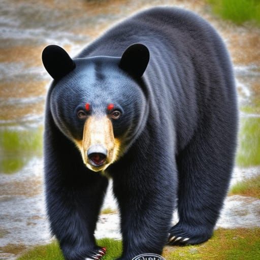 beautiful black bear, wonderful - AI Generated Artwork - NightCafe Creator