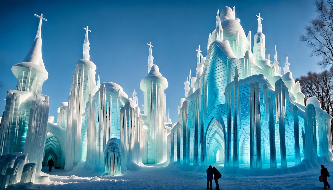 Today we saw churches made of ice - Surreal Ice Cathedral Gl...