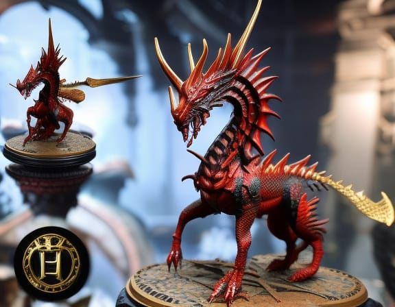 Red dragon mini - AI Generated Artwork - NightCafe Creator