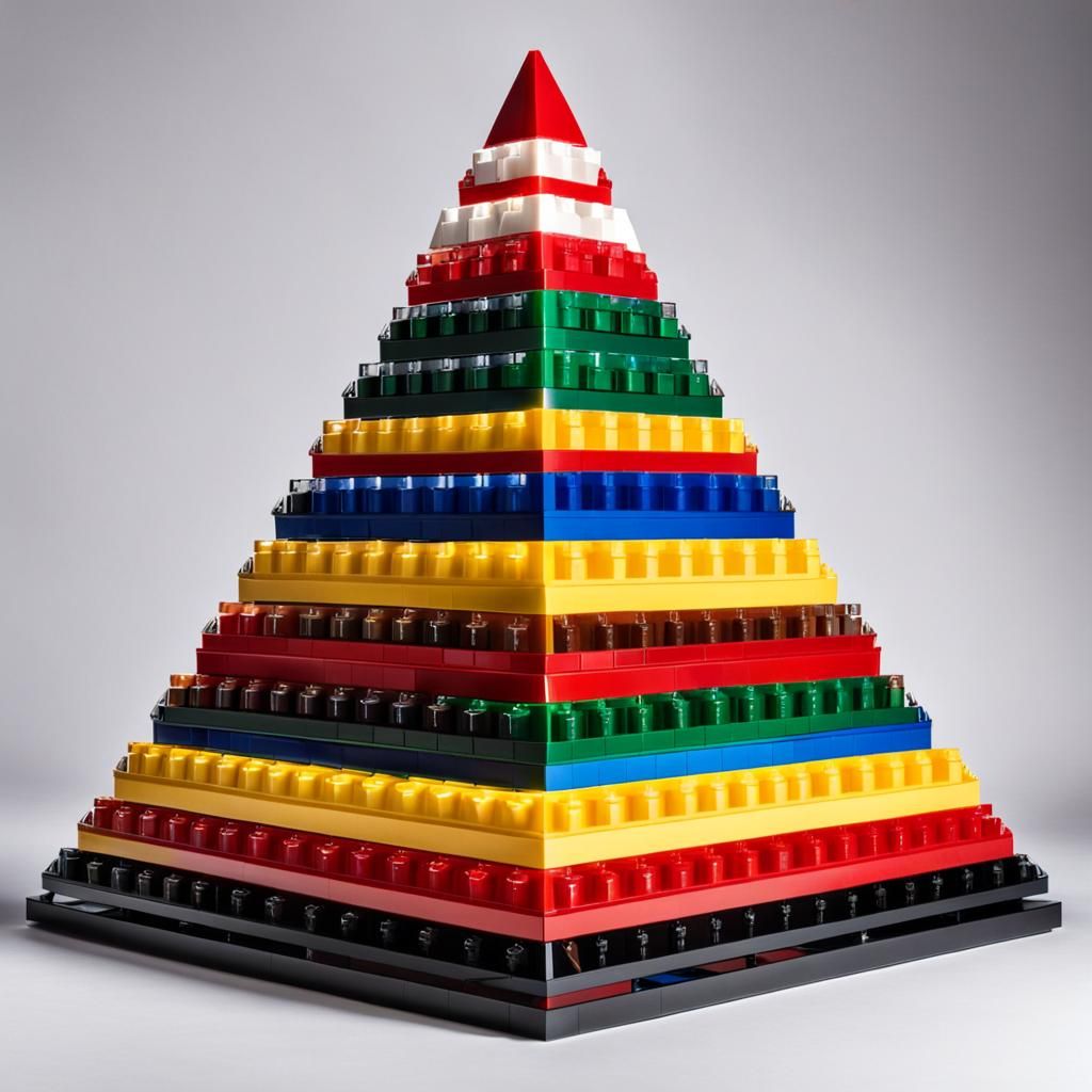 LEGOS, Pyramid made of LEGO pieces - AI Generated Artwork - NightCafe ...