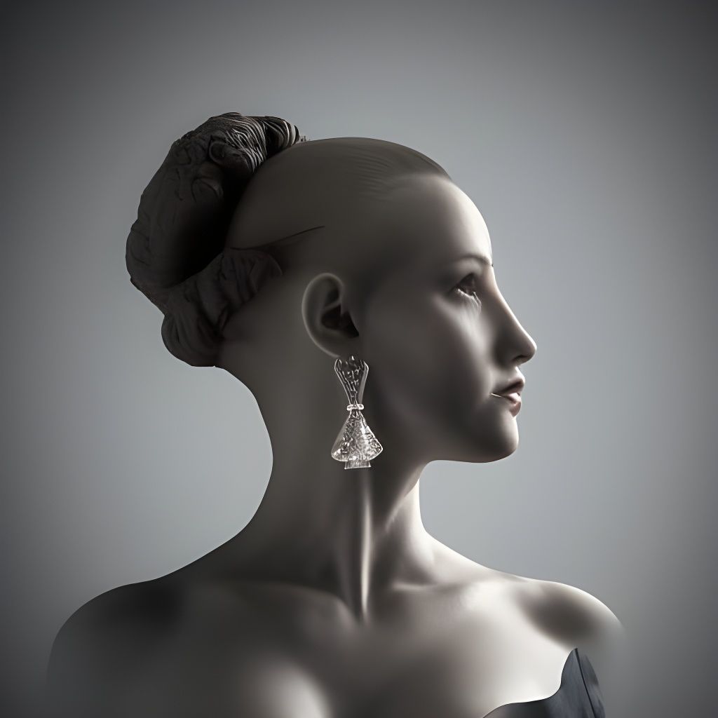 steampunk, portrait of the head and shoulders, decollete chest ...