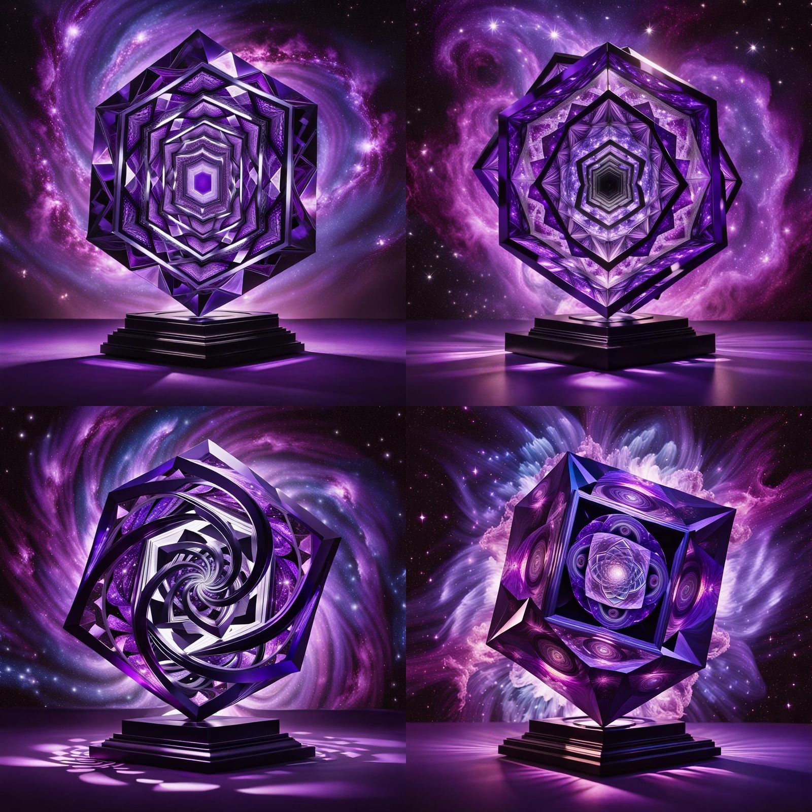 Purple Tesseract Series - AI Generated Artwork - NightCafe Creator