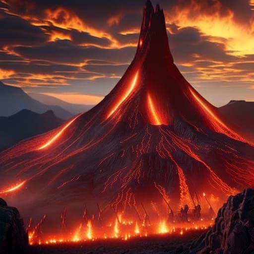VOLCANO ARMY - AI Generated Artwork - NightCafe Creator