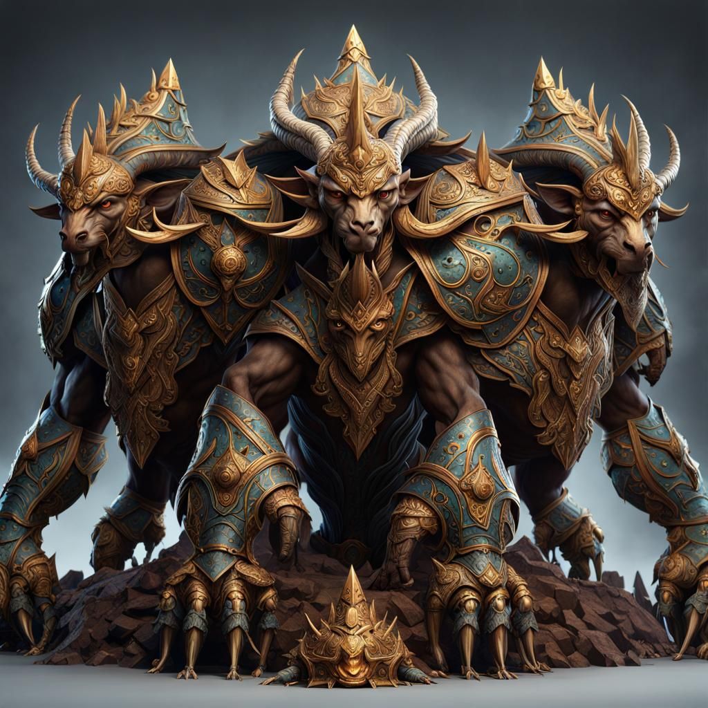 Three-Headed Giant - AI Generated Artwork - NightCafe Creator