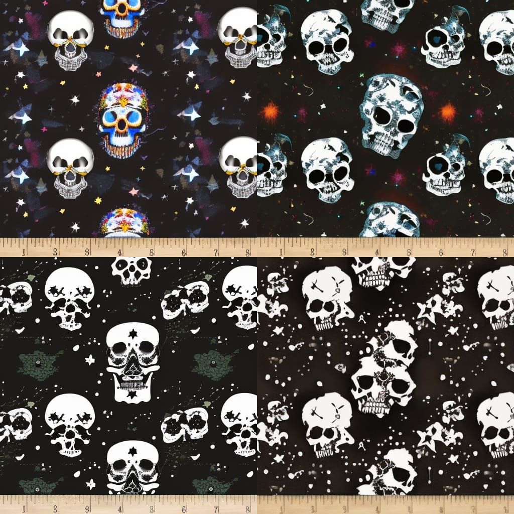 metal skull stars mountain night psychedelic art contrasting colors ...