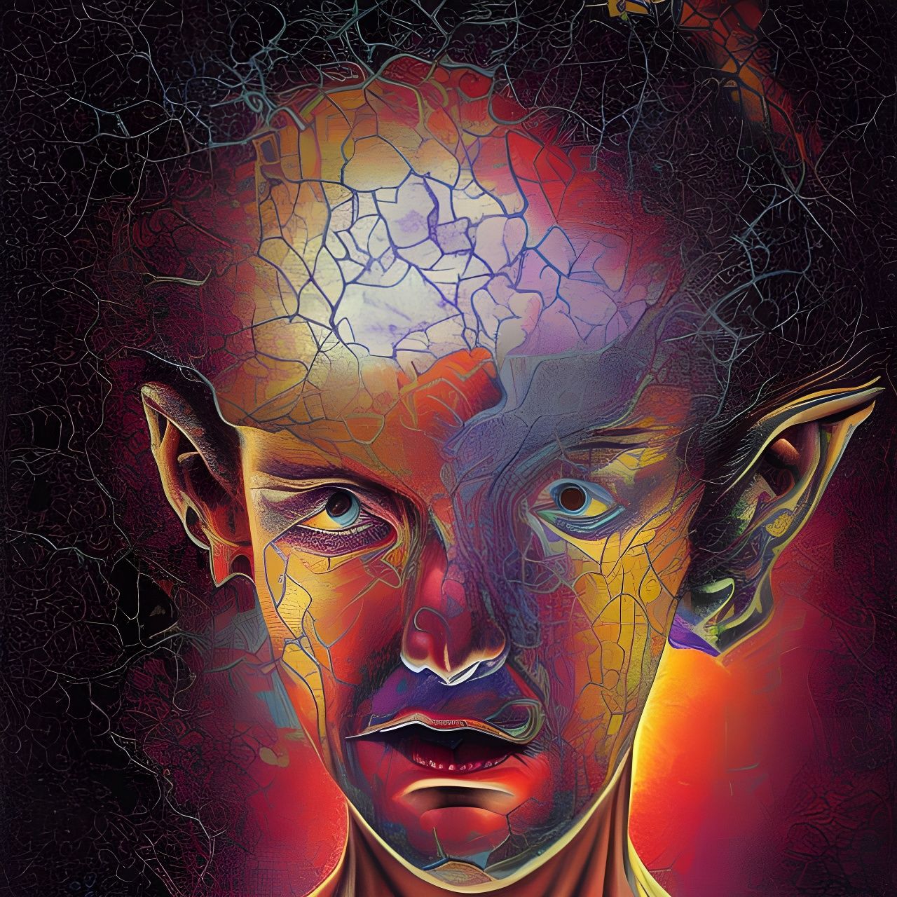 Fractured Echoes - AI Generated Artwork - NightCafe Creator