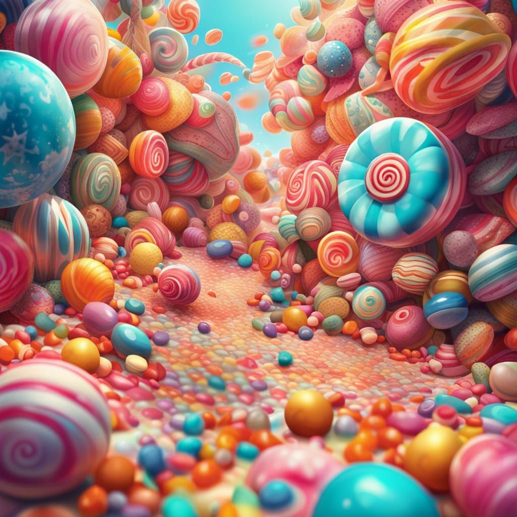 Candy everywhere! - AI Generated Artwork - NightCafe Creator