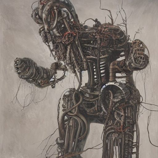 Biomechanical Horror Emerges from Dark Industrial ... - AI Art