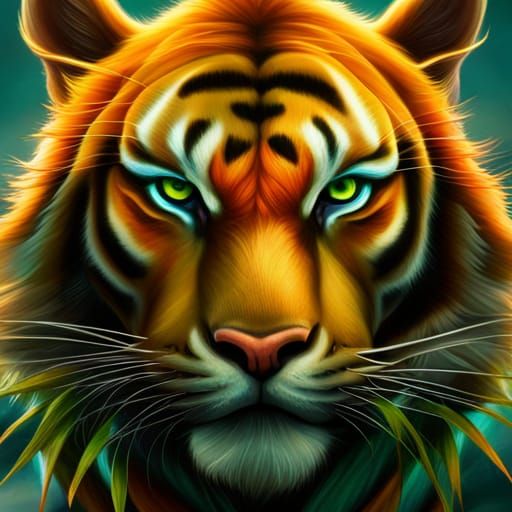 Ferocious Tiger disguised as Na'vi - AI Generated Artwork - NightCafe ...