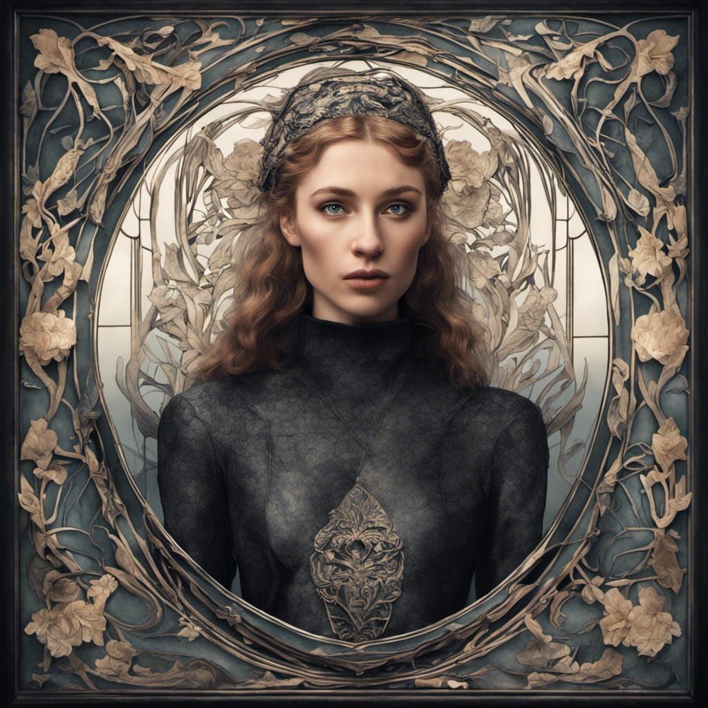 art nouveau style portrait of Elia Sand - AI Generated Artwork ...