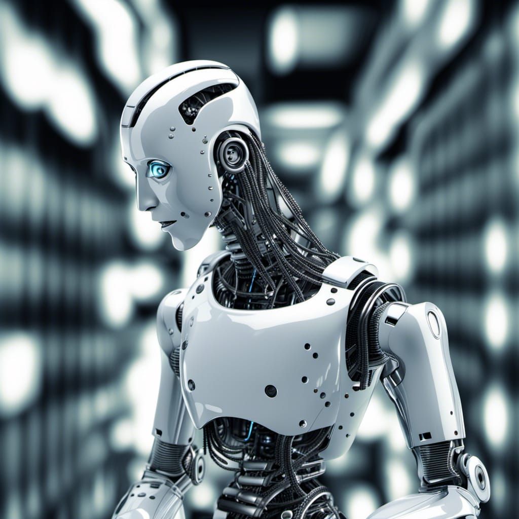 White Robot 1 - AI Generated Artwork - NightCafe Creator