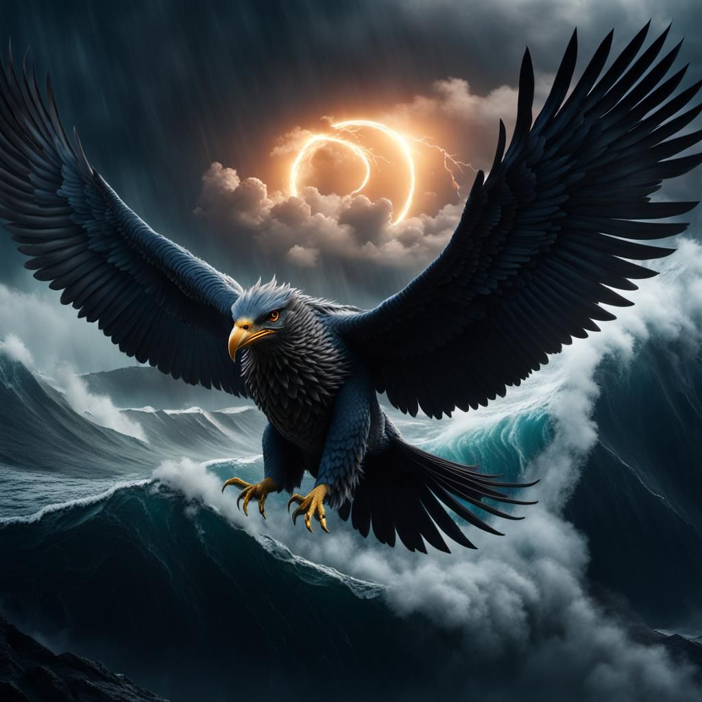 Eagle god of storms - AI Generated Artwork - NightCafe Creator