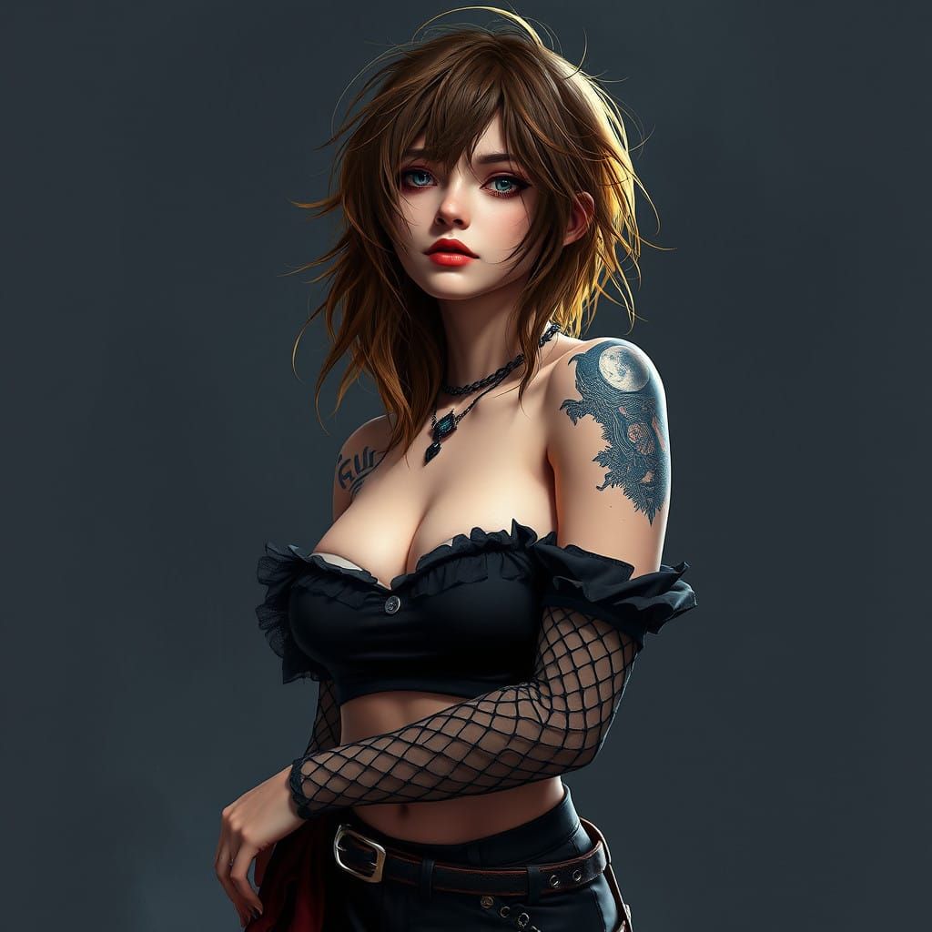 Alexa - Gothic Goddess in Hyperdetailed Portrait