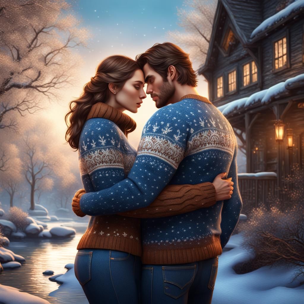 A Husband and Wife Embracing Each Other - AI Generated Artwork ...