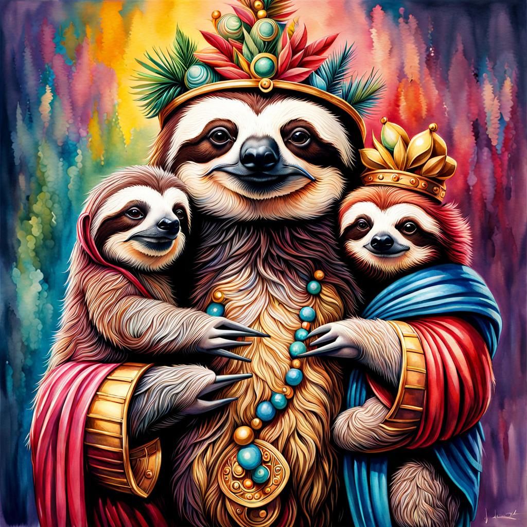 Sloth smiles - AI Generated Artwork - NightCafe Creator