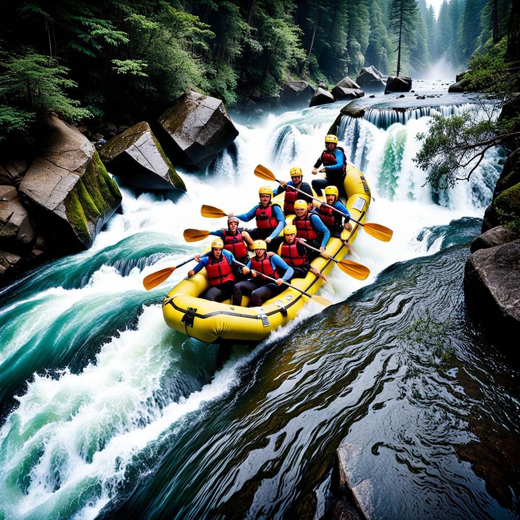 River Rafting - AI Generated Artwork - NightCafe Creator