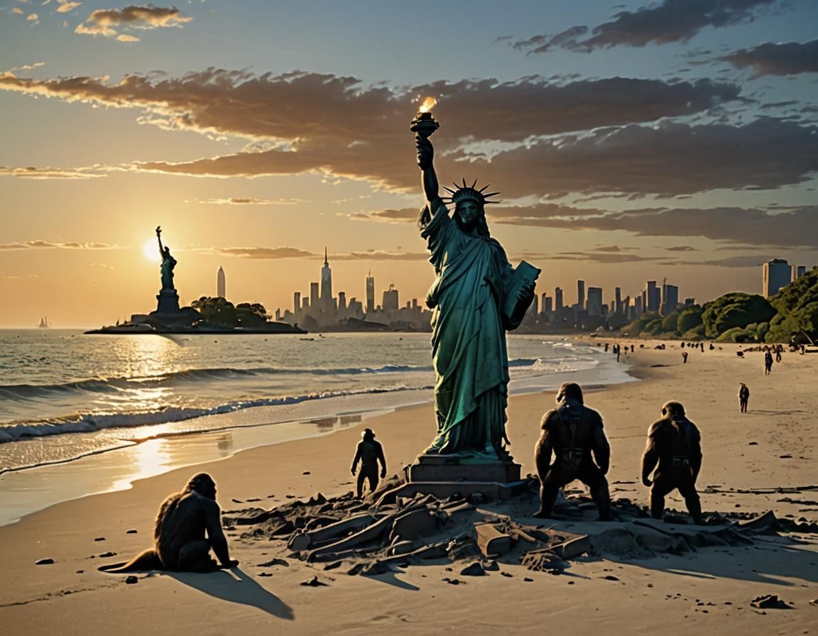 Planet of the Apes reboot, the Statue of Liberty is angry and out for ...