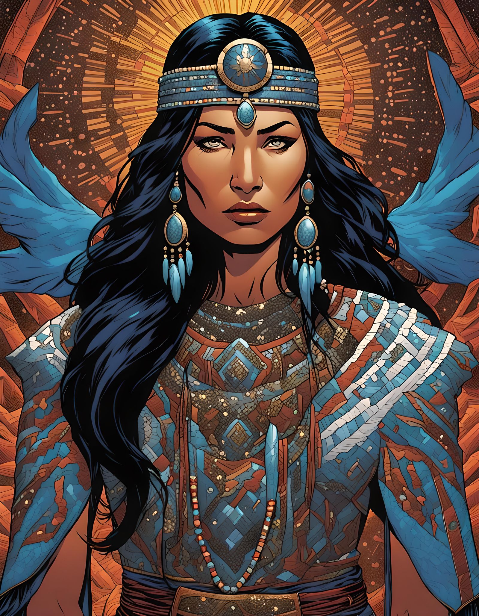 Native warrior princess - AI Generated Artwork - NightCafe Creator
