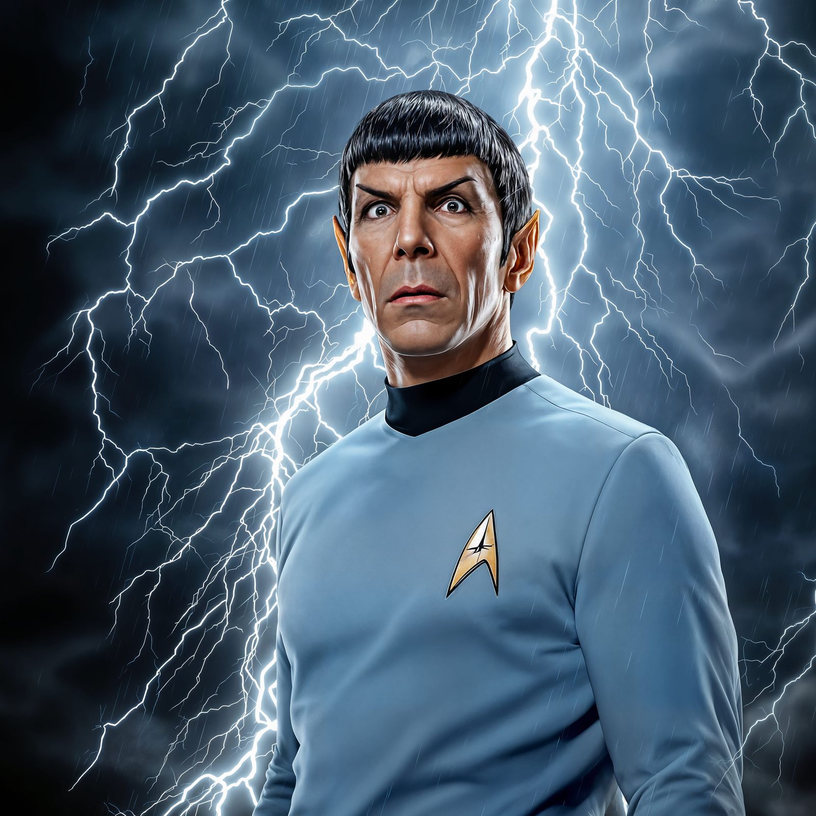 Mr. Shock - Vulcan Starfleet Officer Caught in a Lightning S...