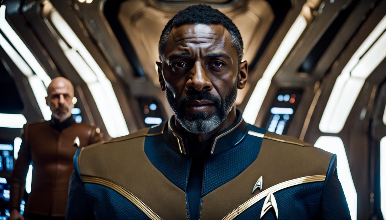 idris elba, brown skinned, as captain in Star Trek Discovery, hundreds ...