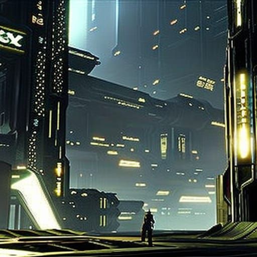 Deus-ex, The game's environment and character designs are heavily ...