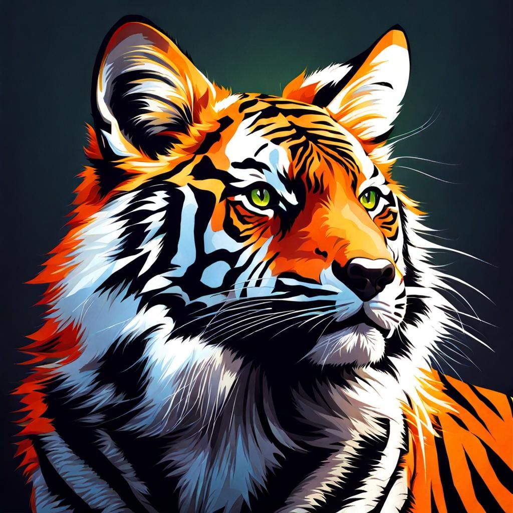 A tiger-fox hybrid - AI Generated Artwork - NightCafe Creator