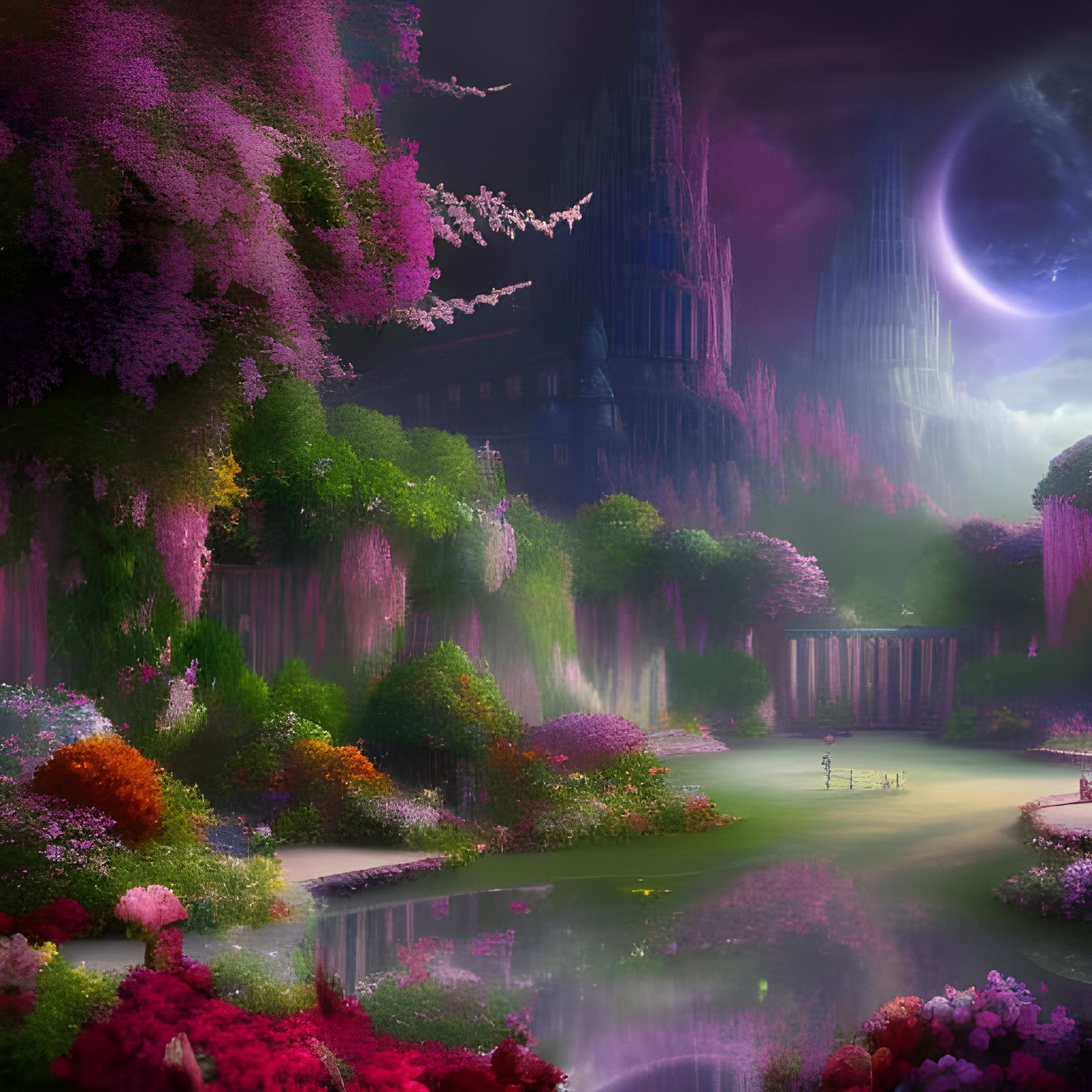 The Celestial Gardens - AI Generated Artwork - NightCafe Creator
