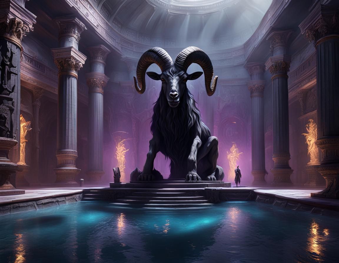The black goat deity - AI Generated Artwork - NightCafe Creator