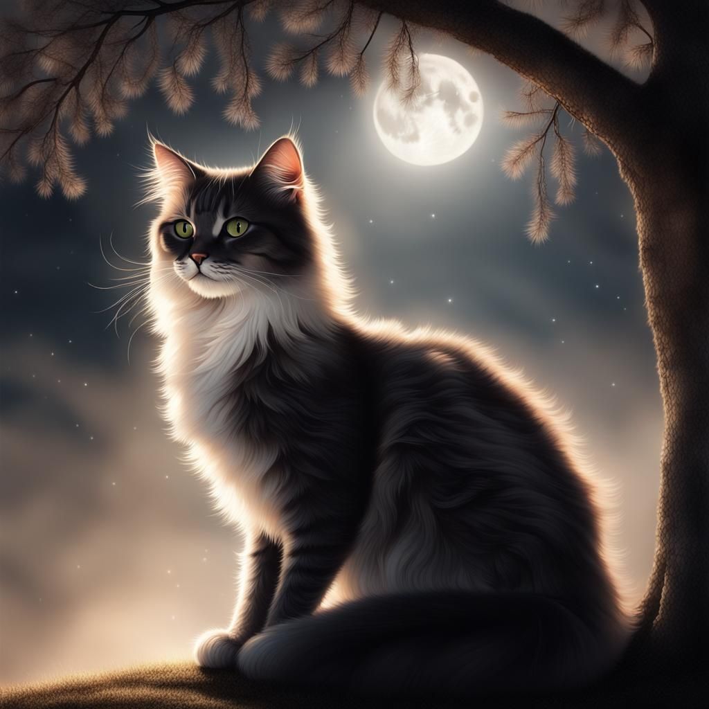 Fluffy Cat - AI Generated Artwork - NightCafe Creator