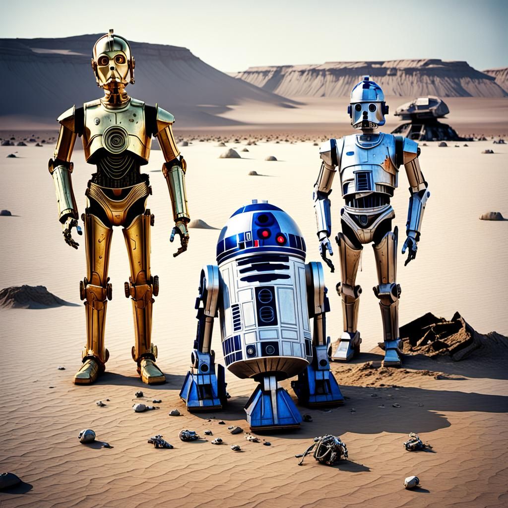 Helpful Friendly Droids - AI Generated Artwork - NightCafe Creator