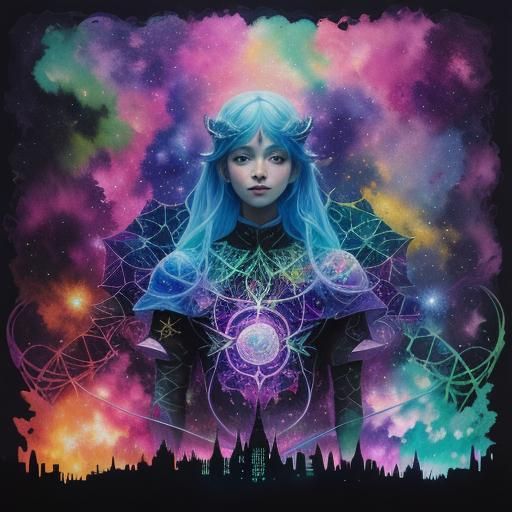 ugly demonic fairy 8k resolution holographic astral cosmic illustration ...