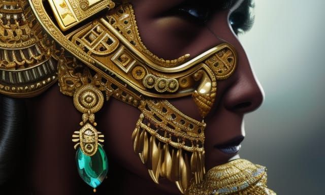 aztec gold mask - AI Generated Artwork - NightCafe Creator