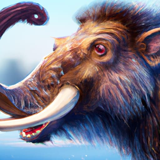 Mammoth/Entelodont hybrid - AI Generated Artwork - NightCafe Creator