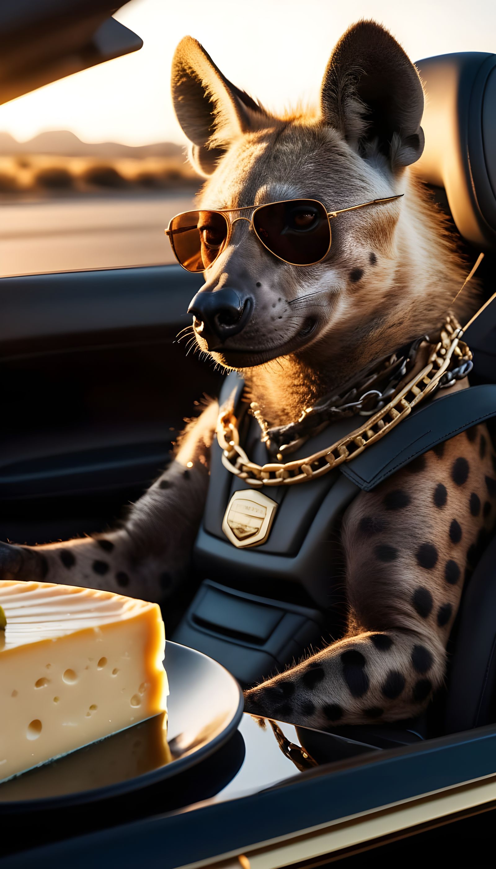 Hyena pimp cheese - Luxury Hyena Savoring Gourmet Cheese in ...