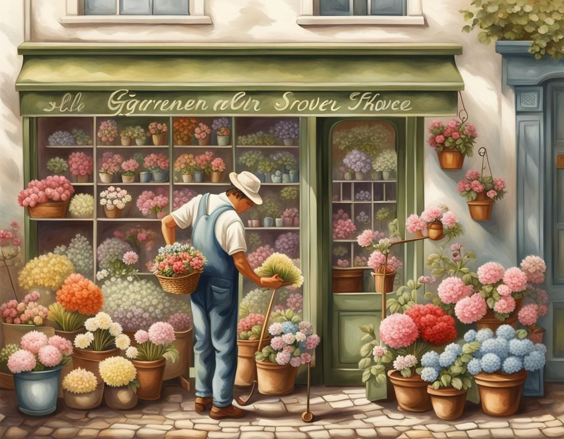 old flower shop - Old English Florist in a Whimsical Garden ...