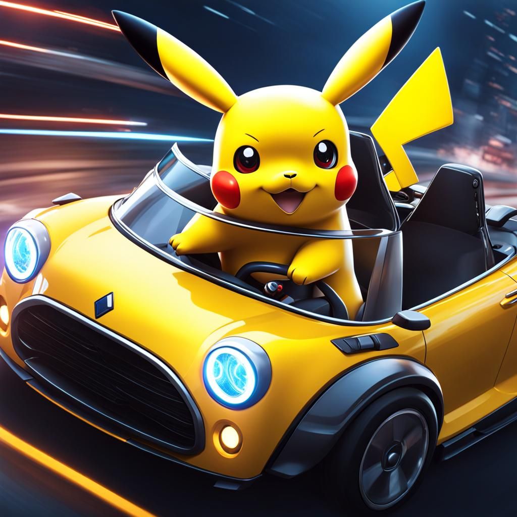 pikachu racing - AI Generated Artwork - NightCafe Creator