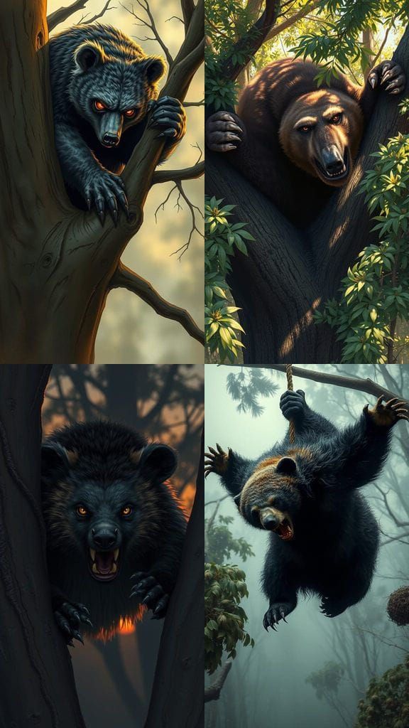 Mysterious Drop Bear of Australian Mythology - AI Art