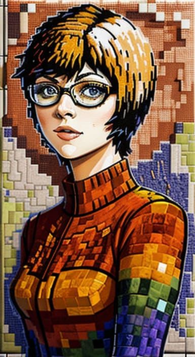 Micromosaic Minecraft Velma Dinkley