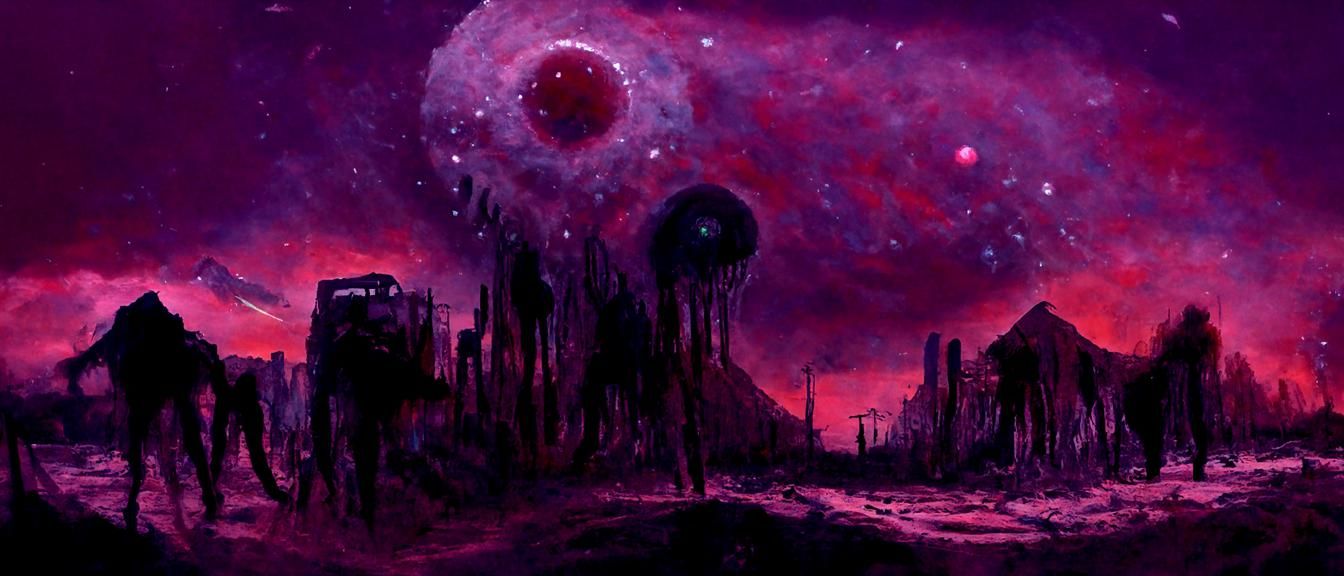 Cosmic Horror Landscape - AI Generated Artwork - NightCafe Creator