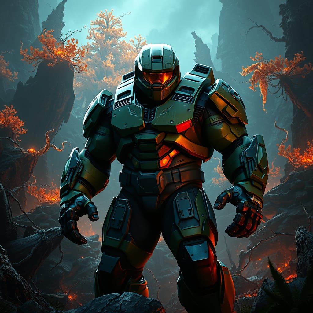 Hulk dressed like master chief - Hulk Wears Master Chief Ar...