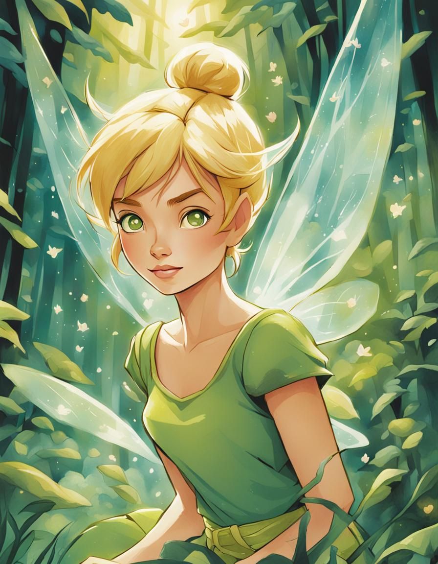 Tinkerbell in Neverland , by Marcio Abreu and Lois Van Baarle ; Acrylic ...