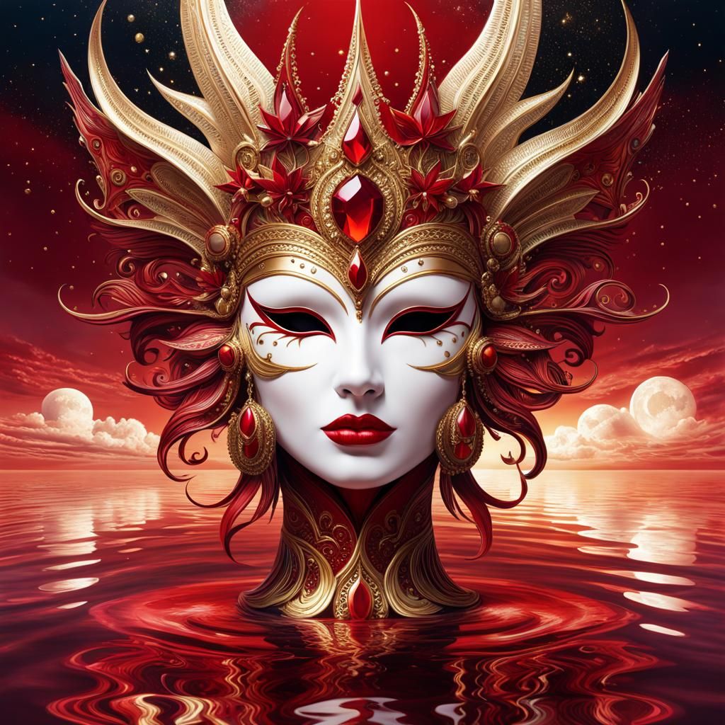 Ascending from the Crimson Sea - AI Generated Artwork - NightCafe Creator