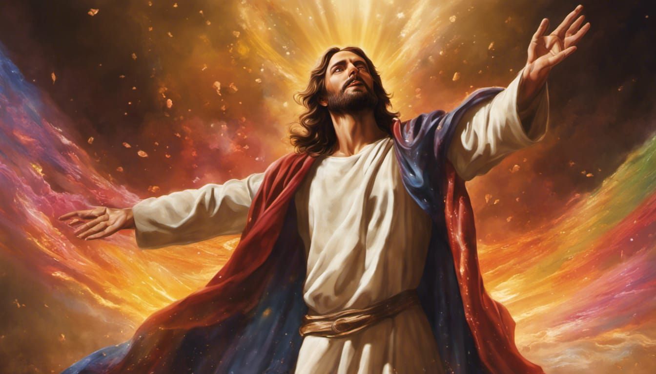 Jesus In Color Spray - AI Generated Artwork - NightCafe Creator