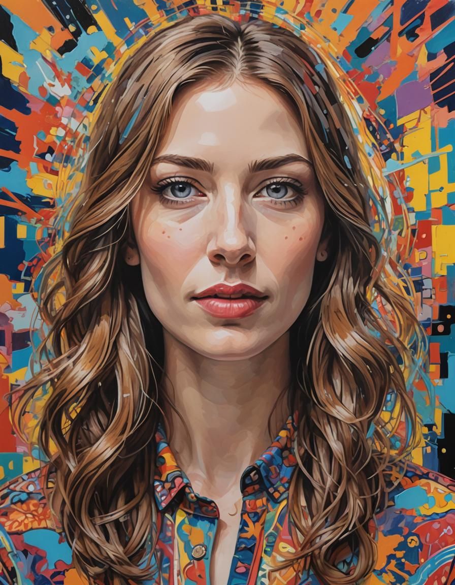 Augmented Reality Pop Portrait - AI Generated Artwork - NightCafe Creator