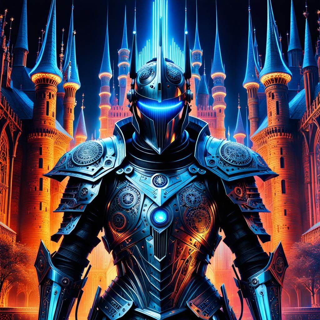 Biomechanical Medieval Cyborg - AI Generated Artwork - NightCafe Creator