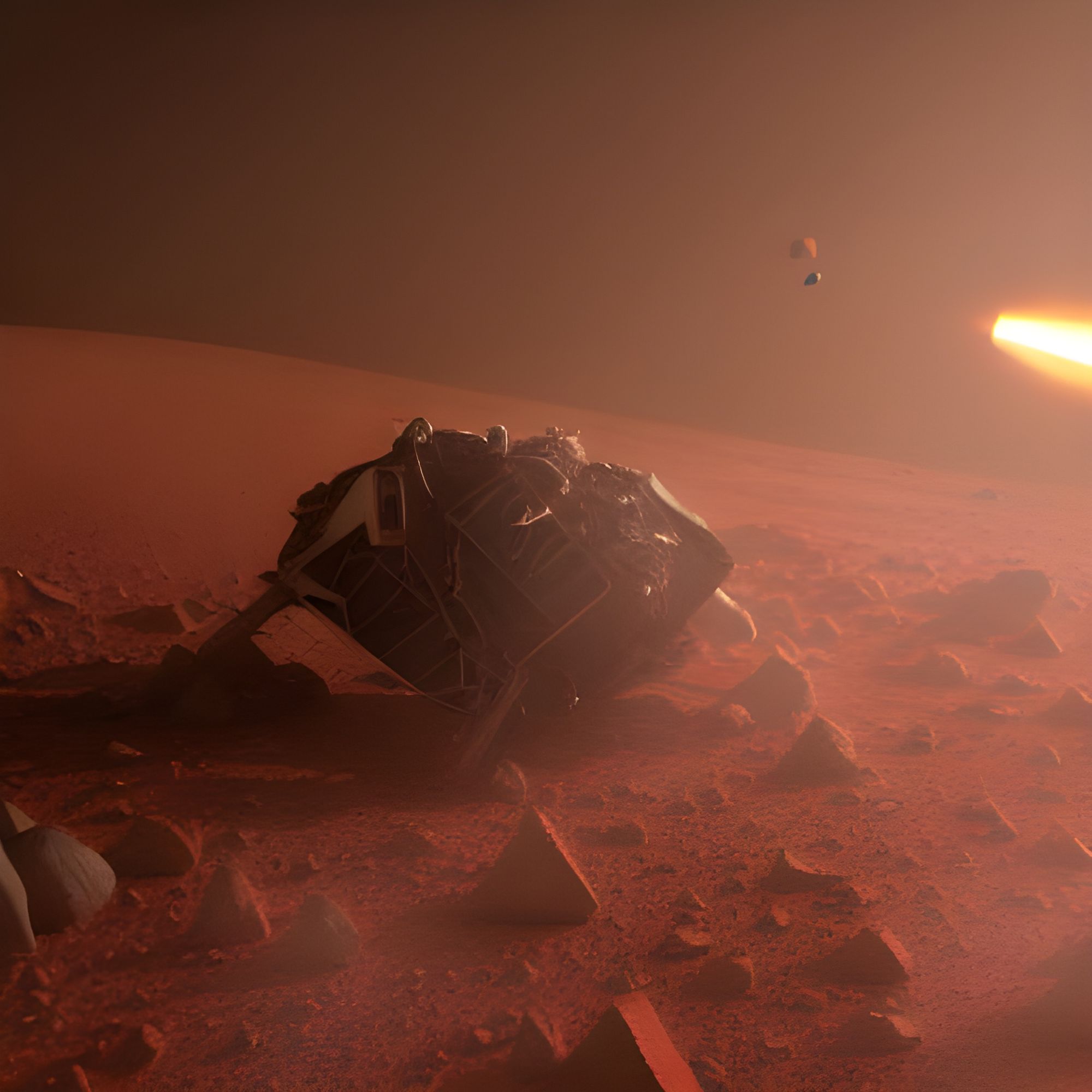 Space craft crashed on mars : r/nightcafe