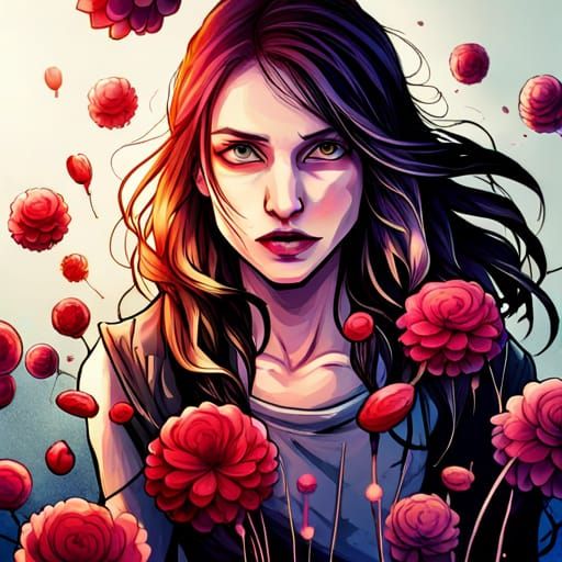 Panic Blooms - AI Generated Artwork - NightCafe Creator
