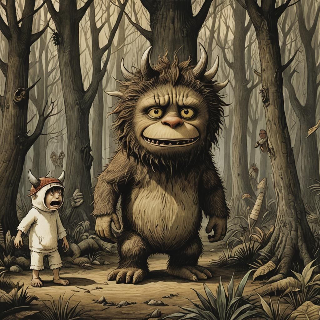 Where The Wild things are very evil Max is scared - AI Generated ...